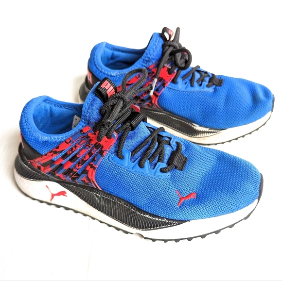 Puma | Shoes | Puma Youth Pacer Future Blue Splatter Soft Foam Sneakers ...